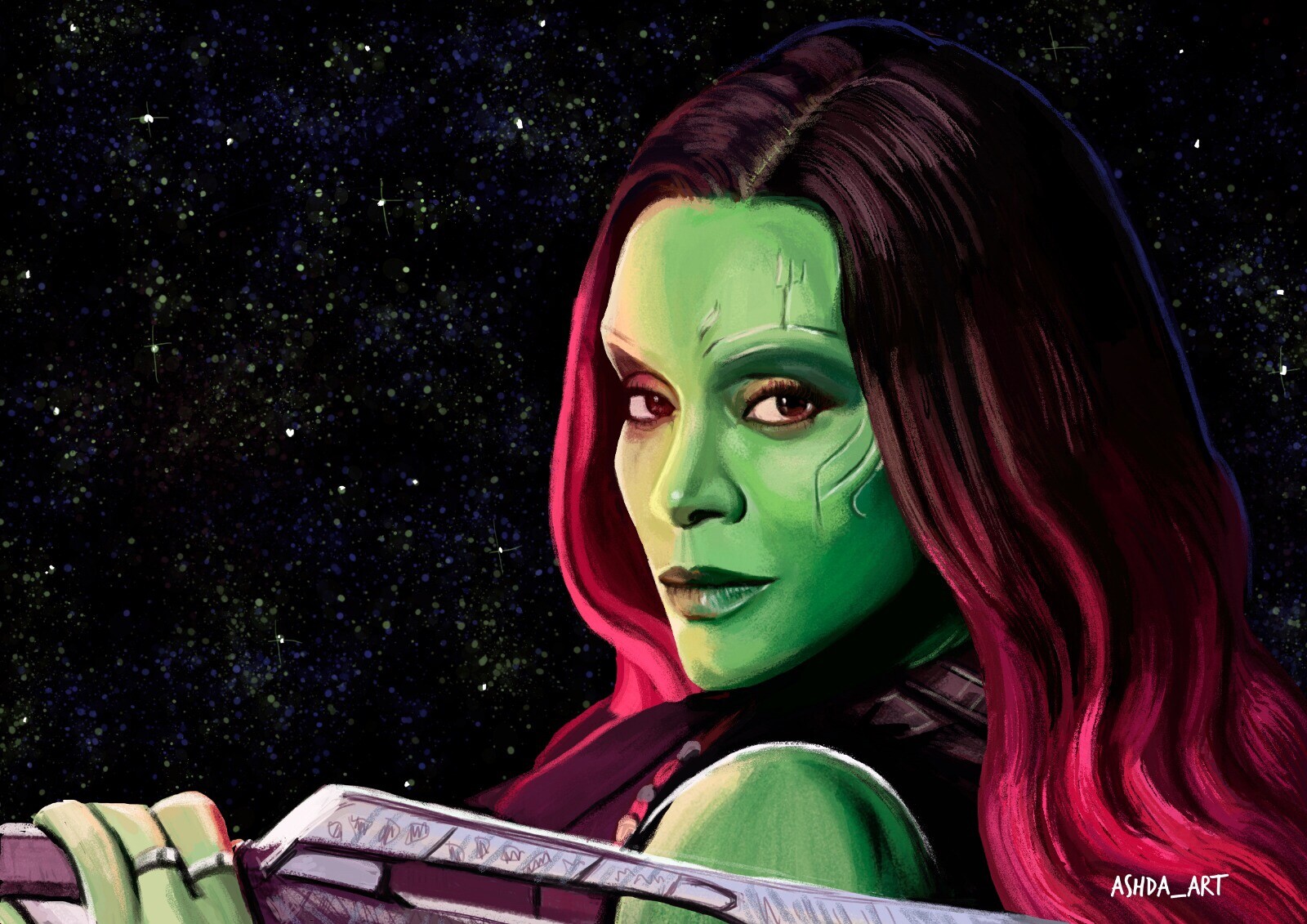 ArtStation - Gamora -Advengers ( Retrato)