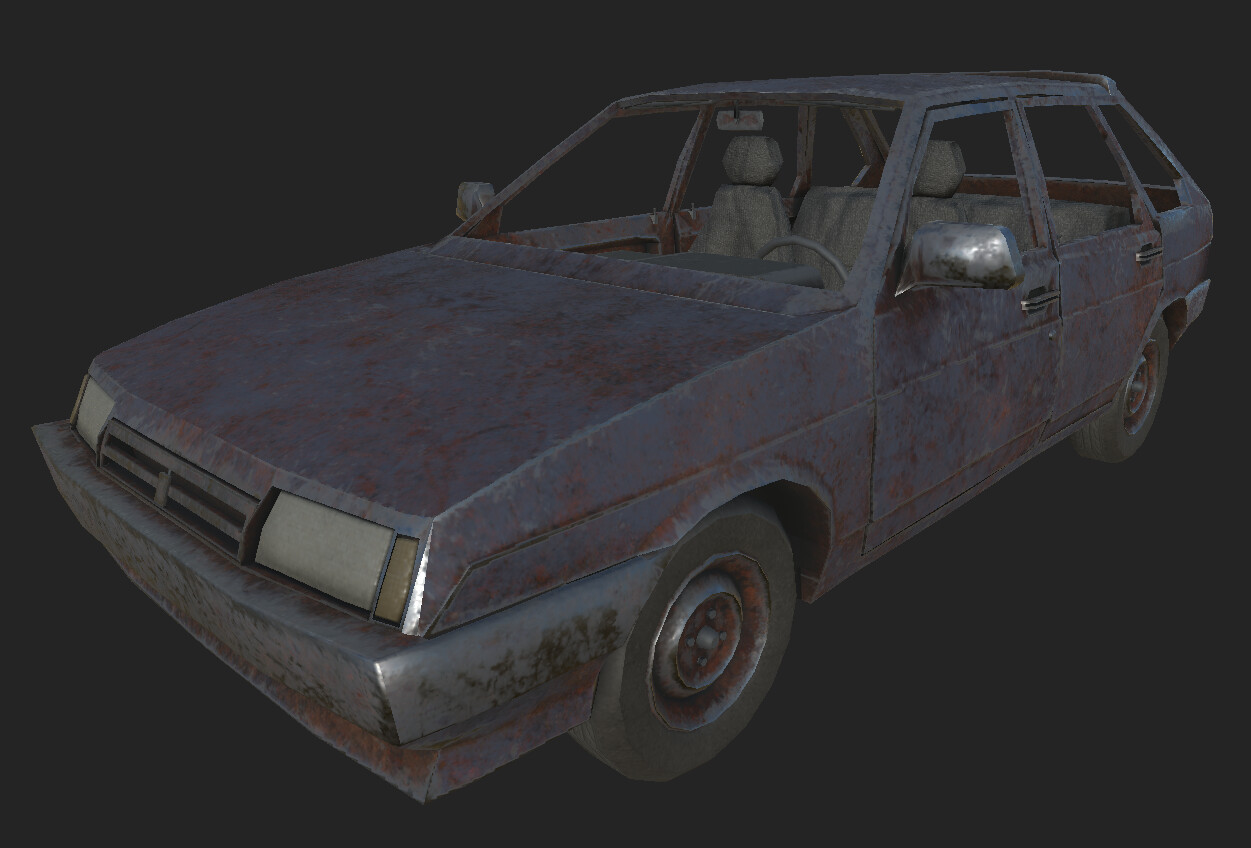 ArtStation - Old rusty game-ready model (VAZ-2109)