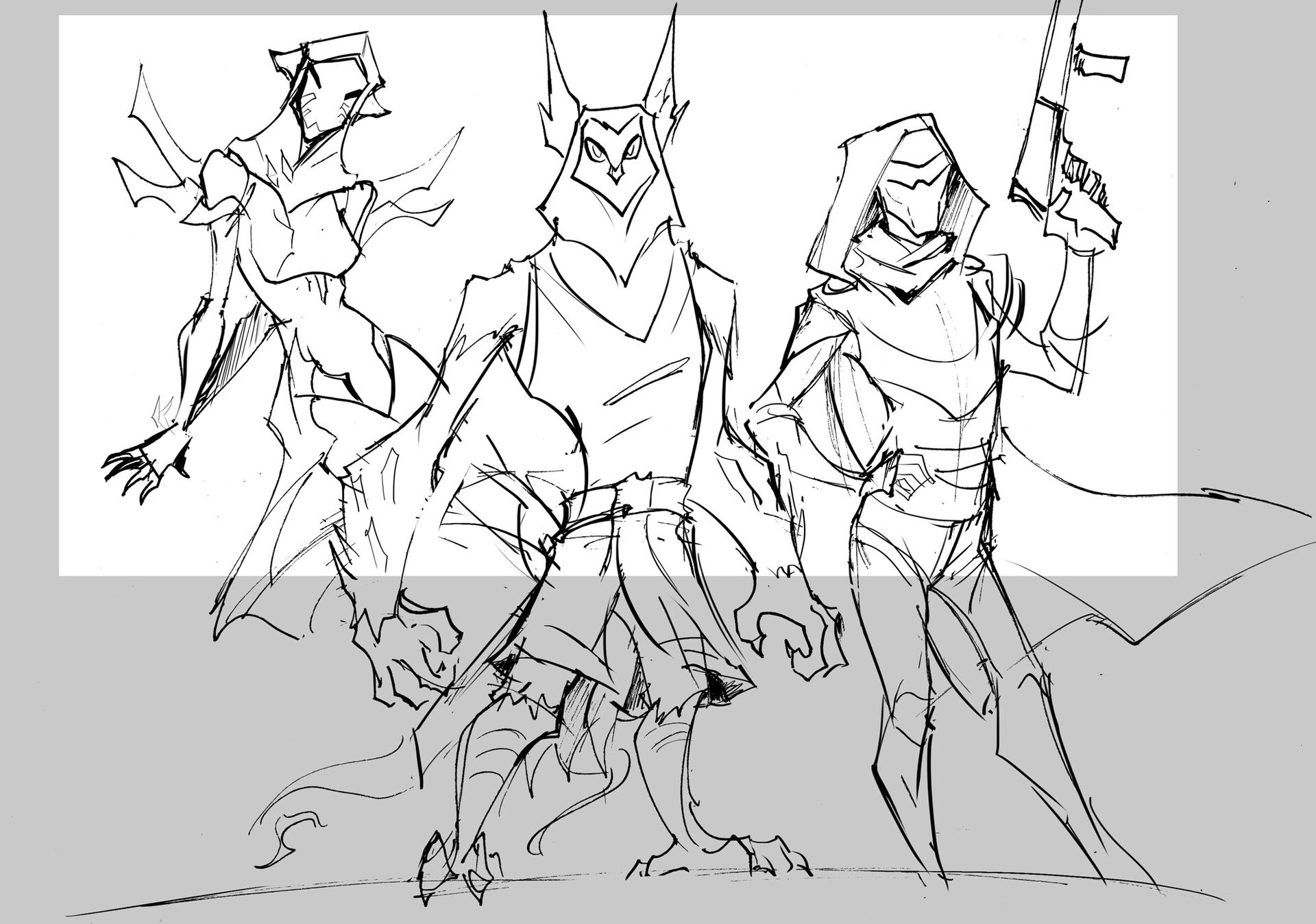 Chicken Draws Dogs - WARFRAME / DESTINY - The Owls