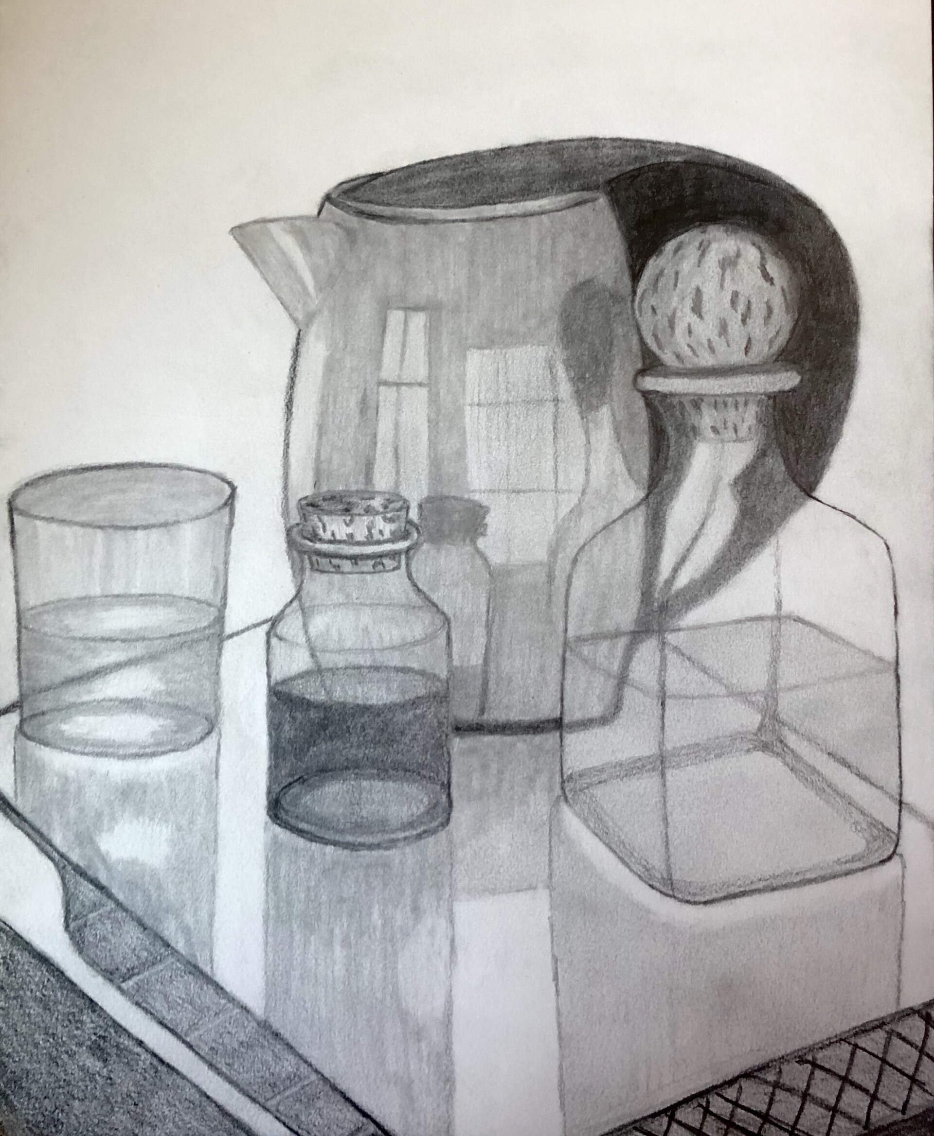 how to draw glass surface