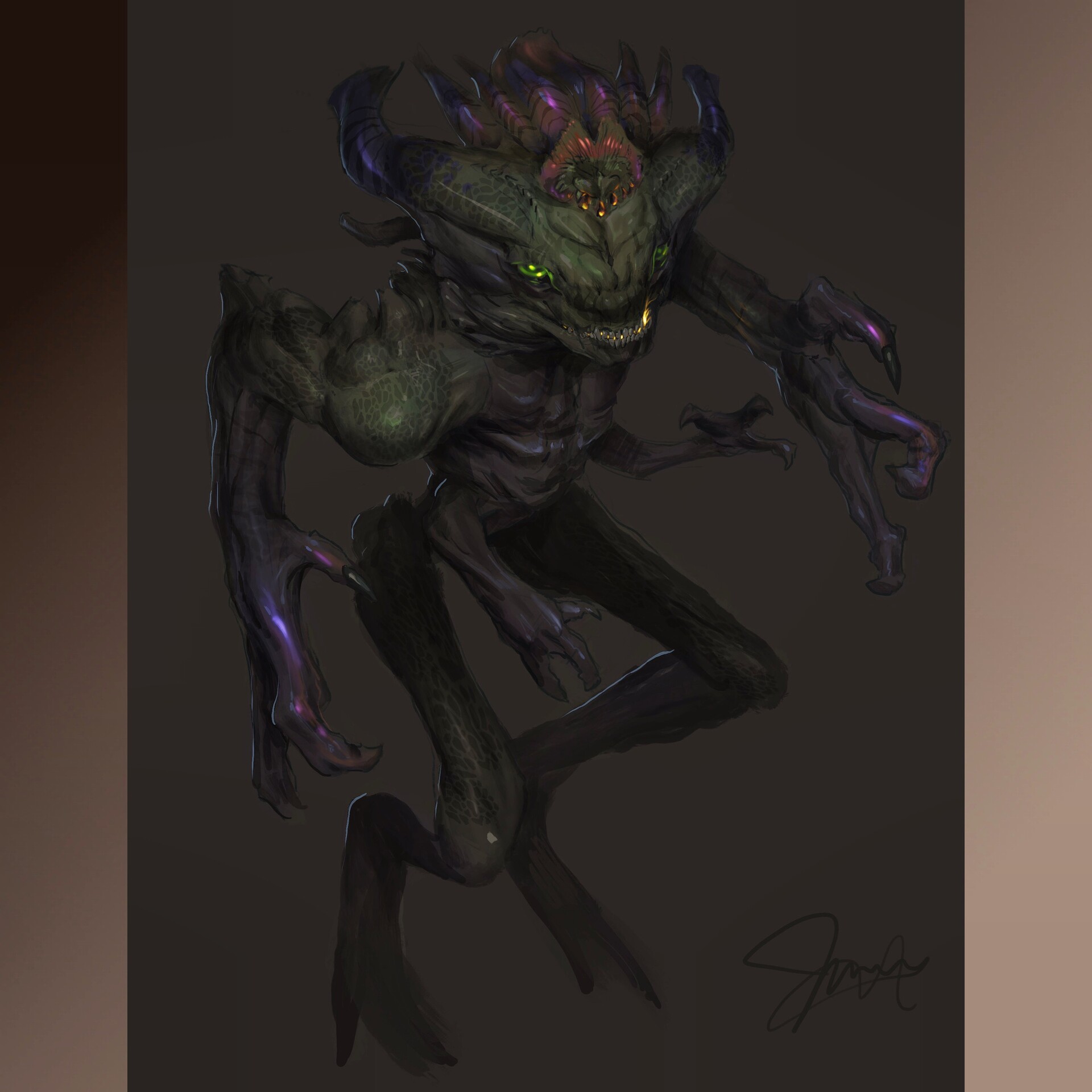 ArtStation - Crooked-jawed alien