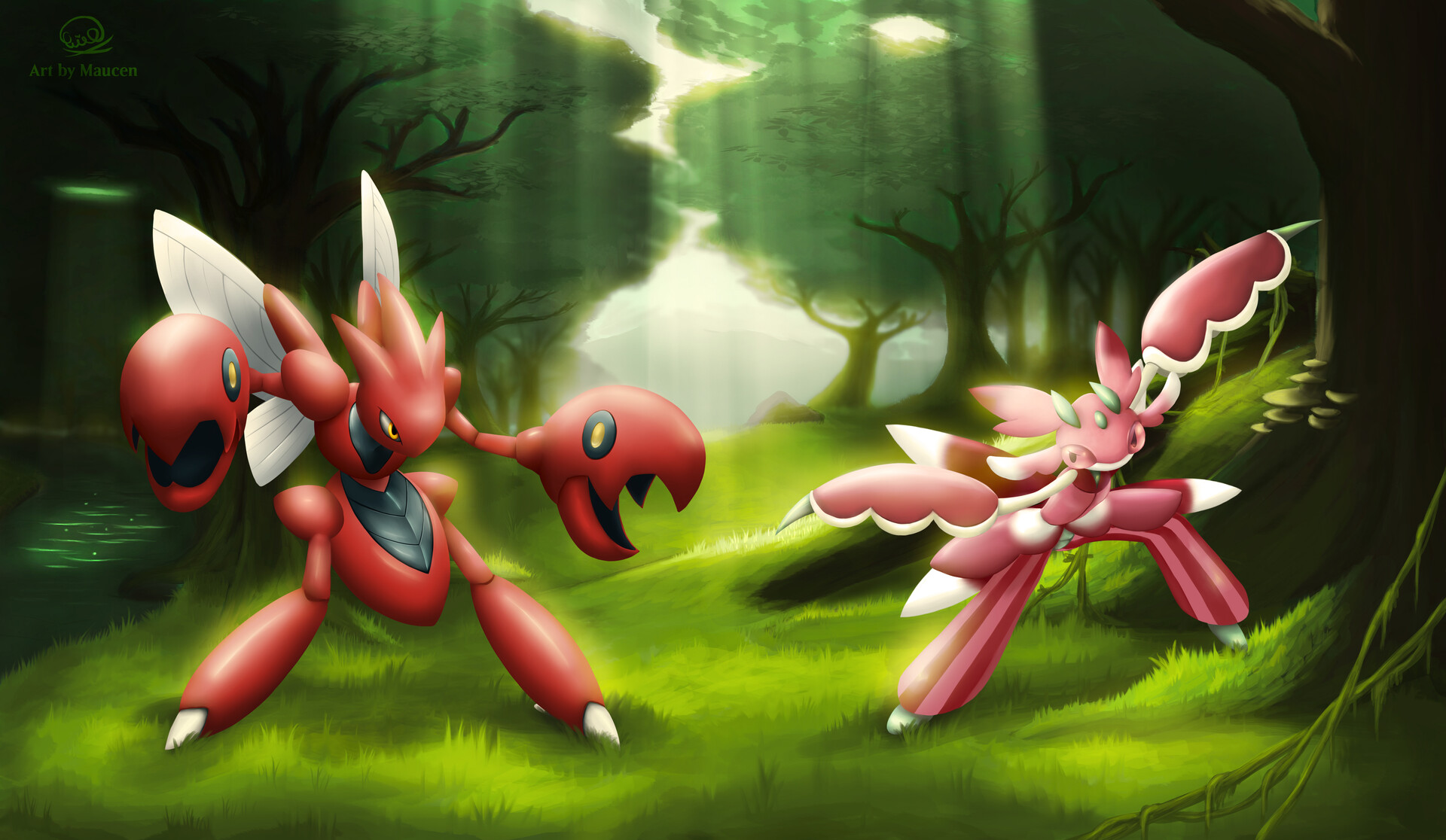 ArtStation - scizor vs lurantis