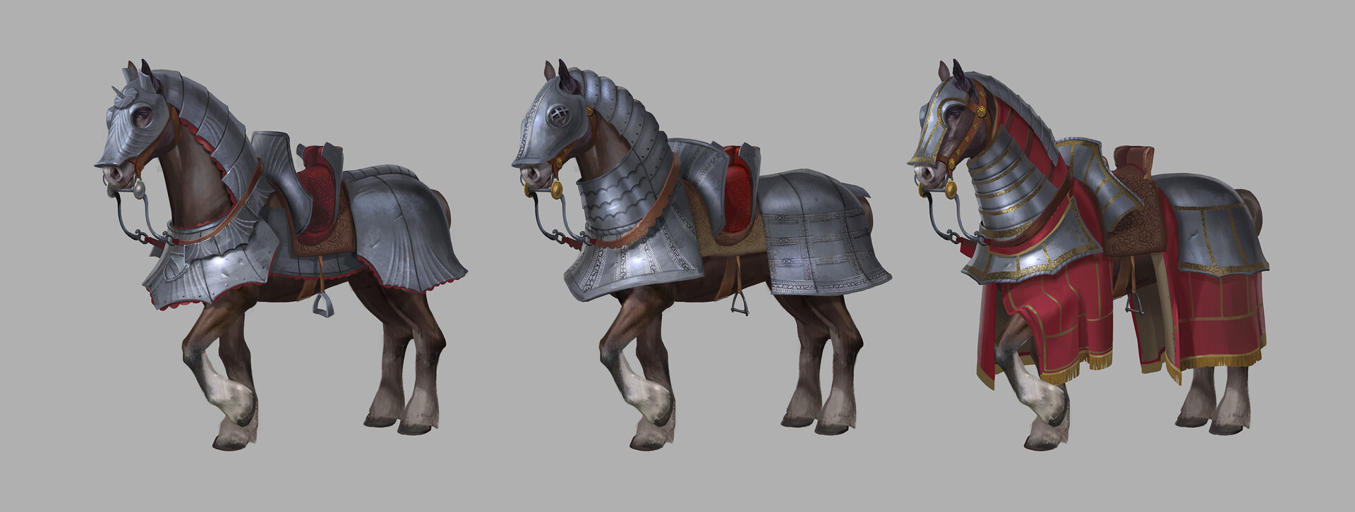 Medieval War Horse Drawing