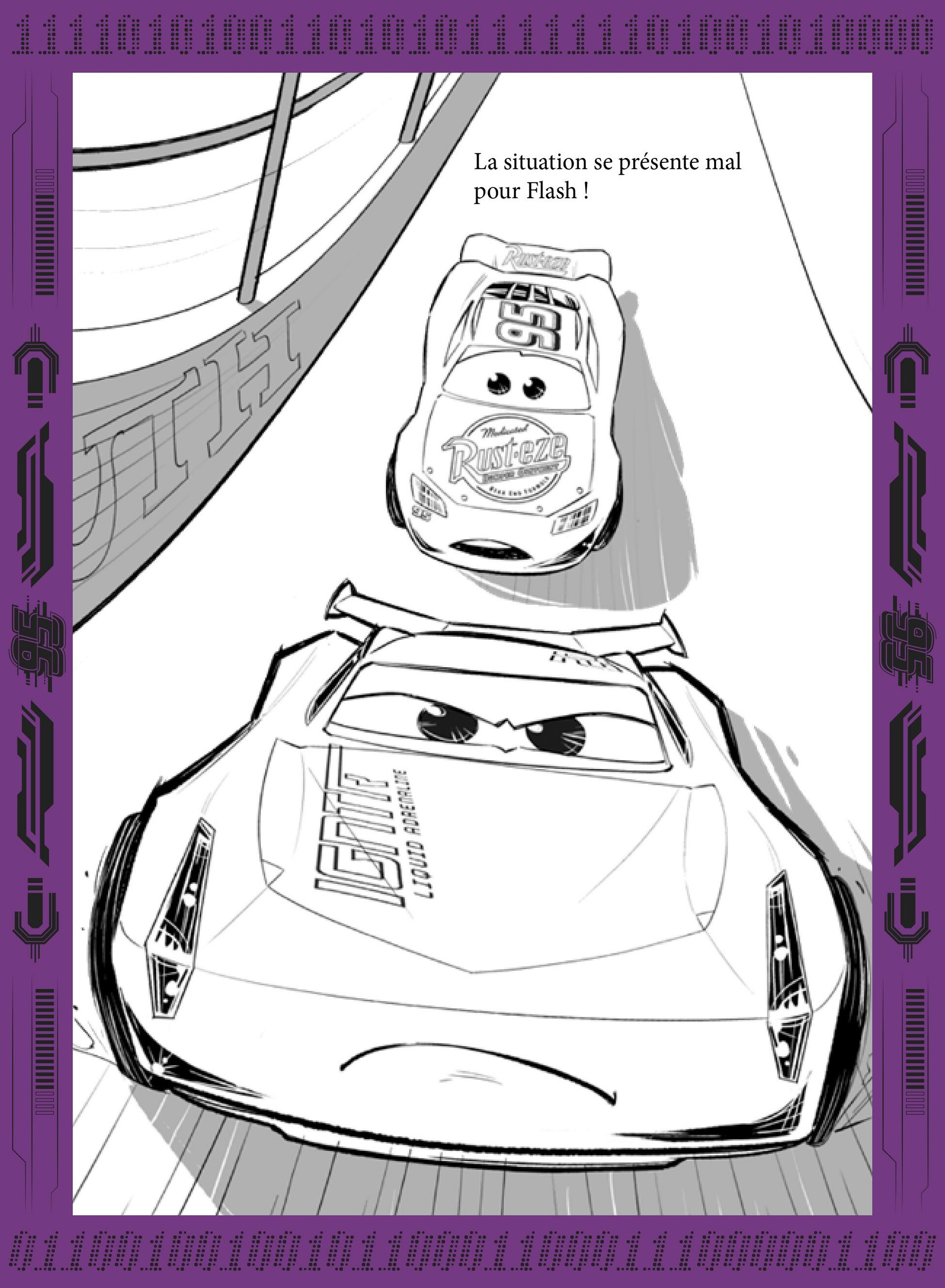 lightning mcqueen and jackson storm coloring pages
