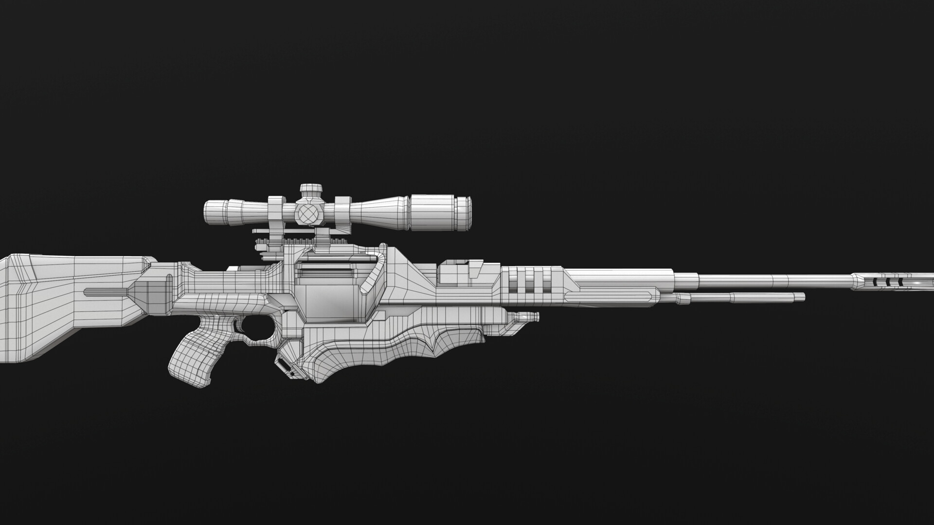 sniper rifle drawing reference