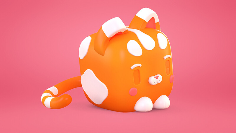 ArtStation - Cartoon quad cat