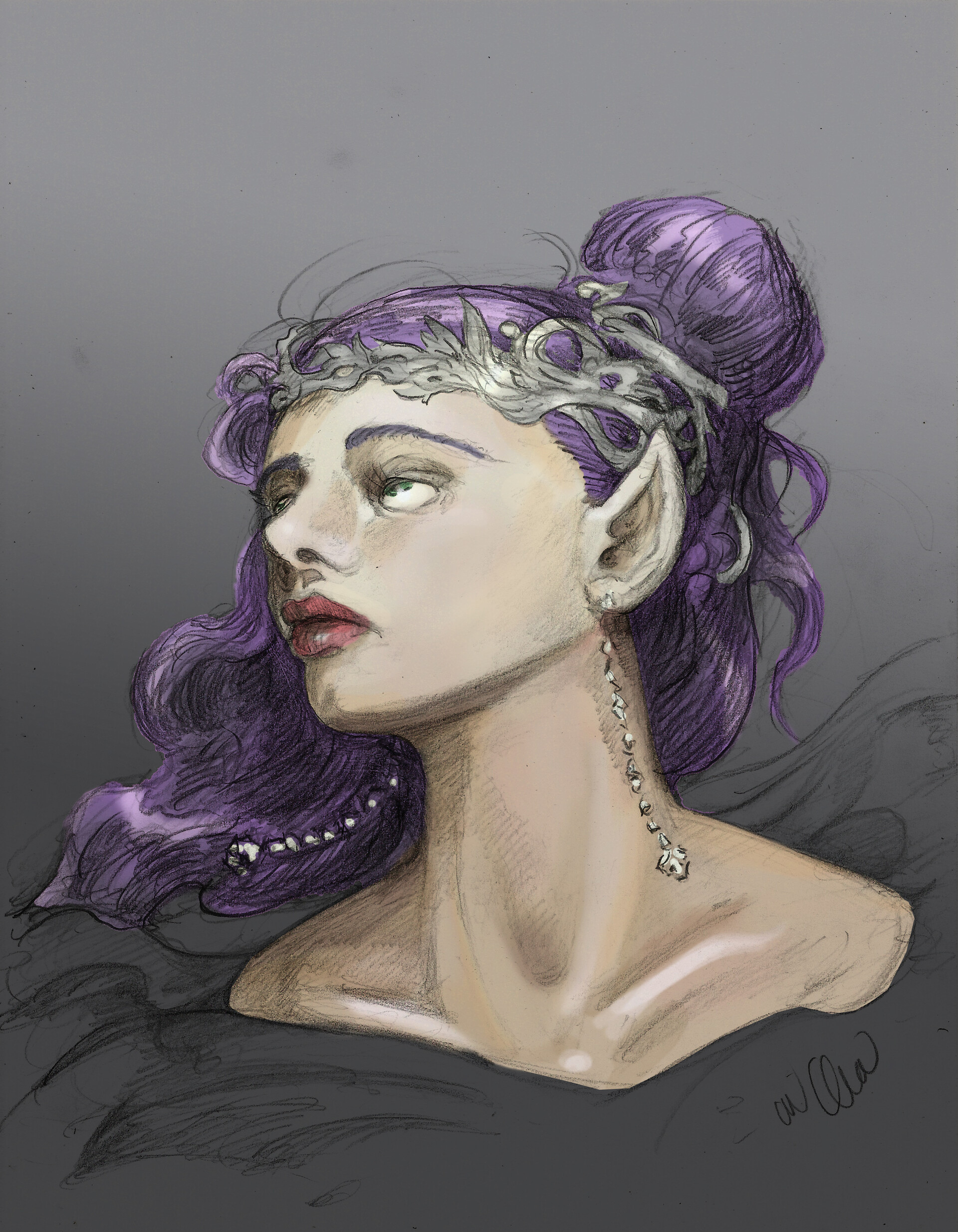 ArtStation - Study for the elven princess