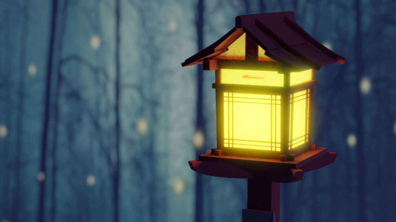 ArtStation - Japanese lamp