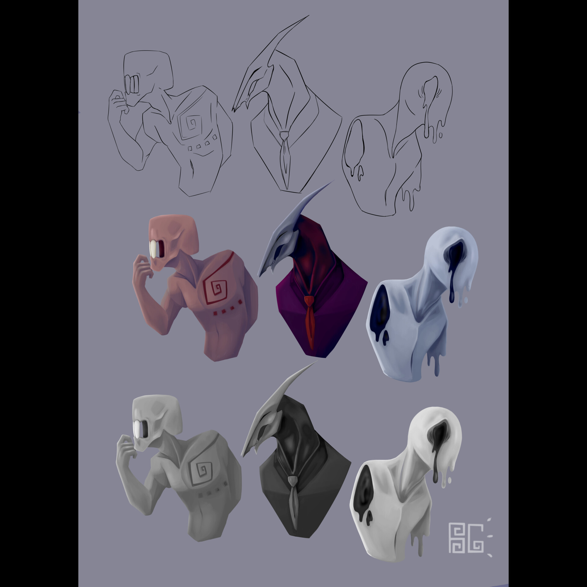 ArtStation - Shapes And Experimental Character Design