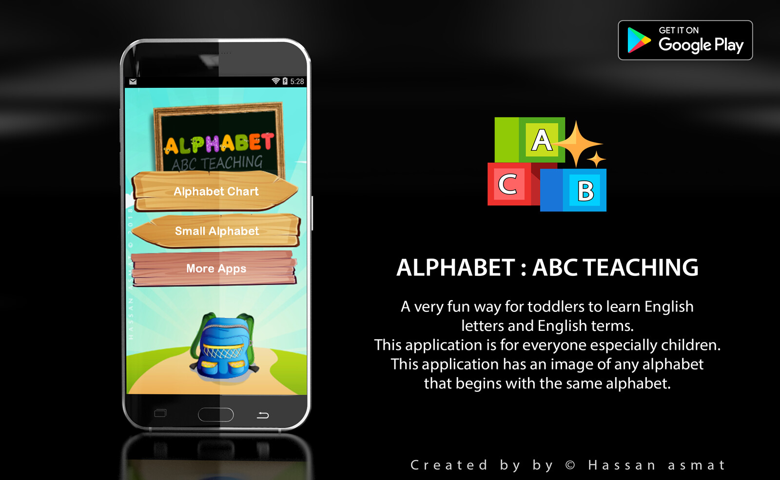 ArtStation - Design new application " ALPHABET : ABC TEACHING