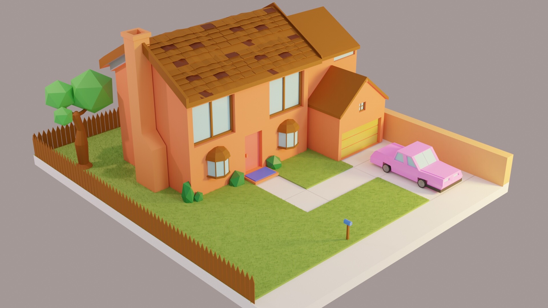 ArtStation - Simpsons House lowpoly