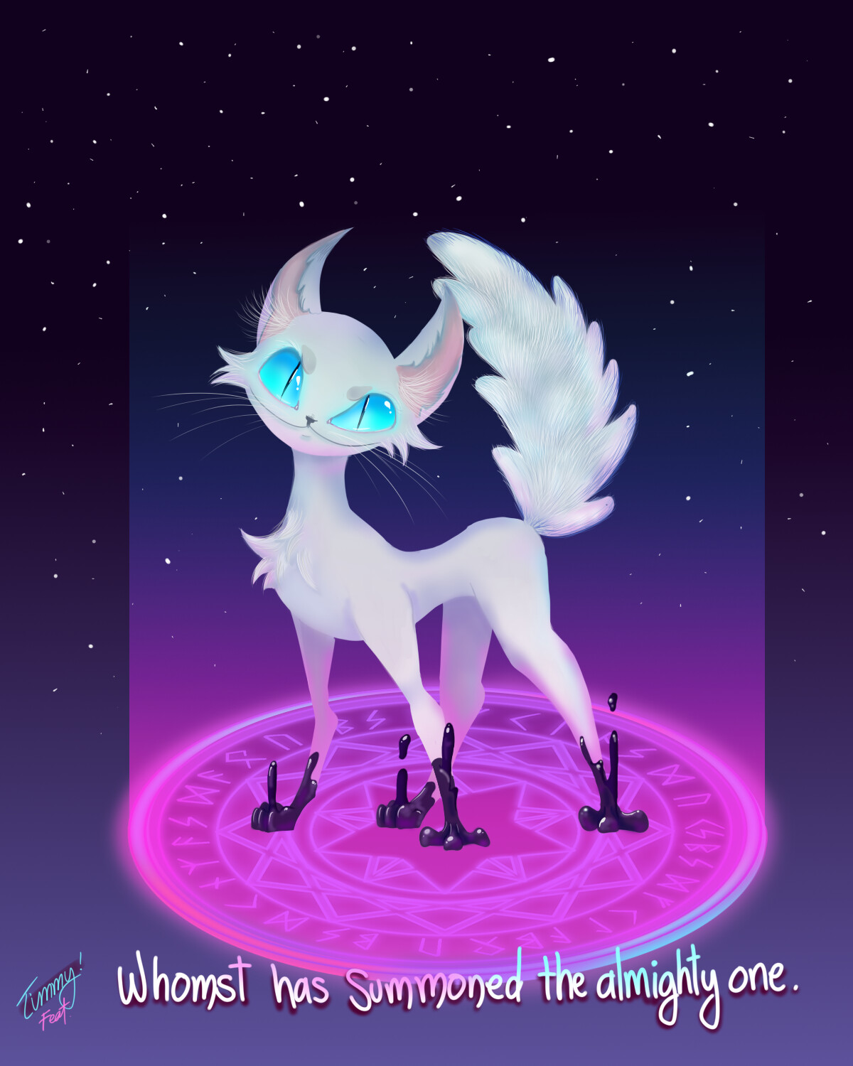 ArtStation - Summoning cat