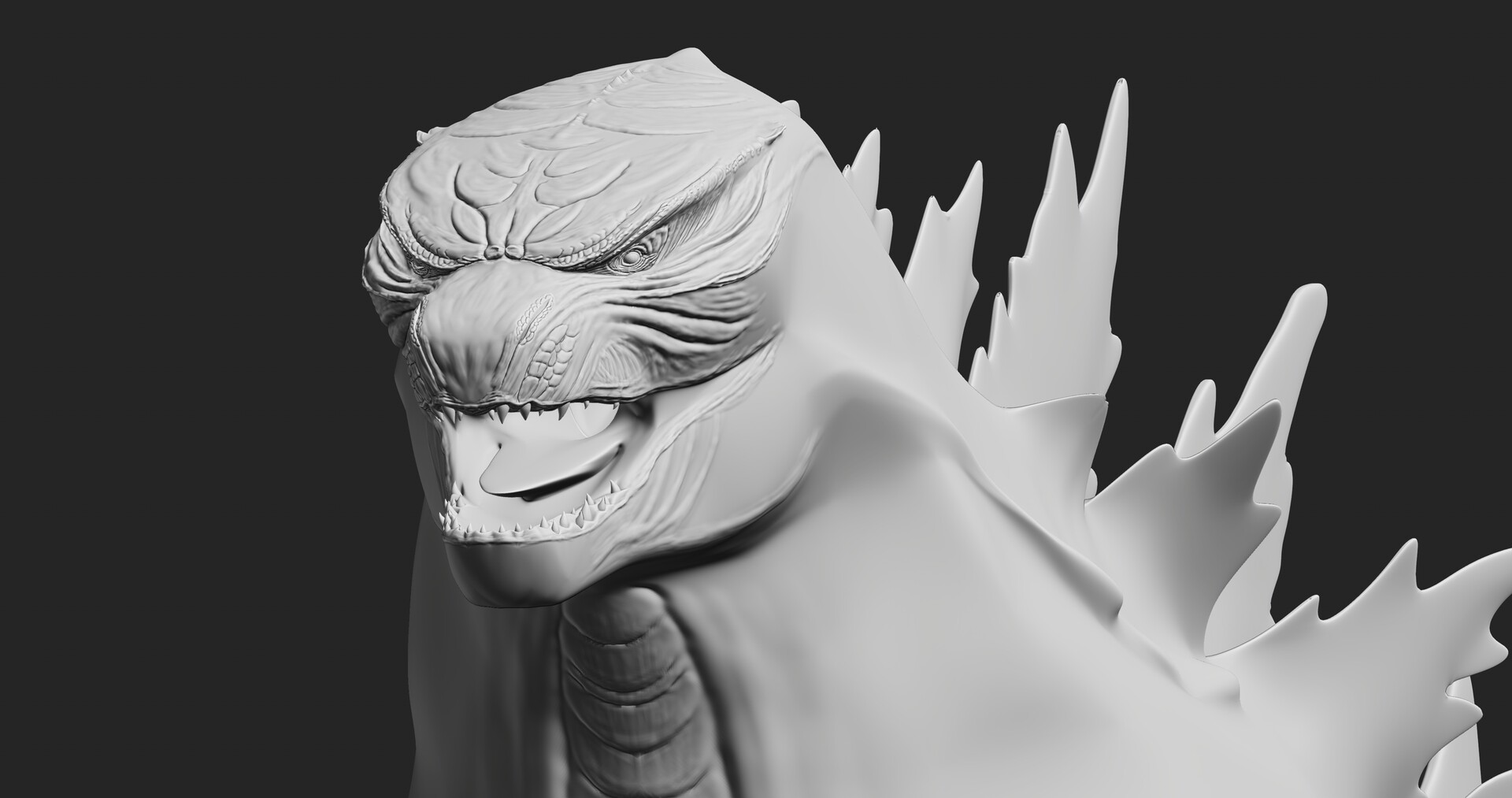 ArtStation - Godzilla 2019 detail sculpt and Skeleton (WIP)