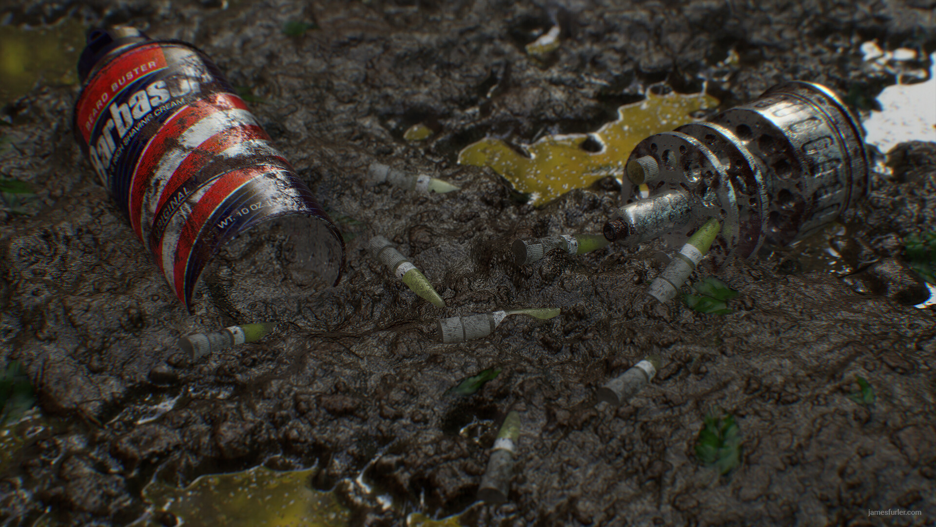 James Furler - Barbasol Can - Jurassic Park Homage