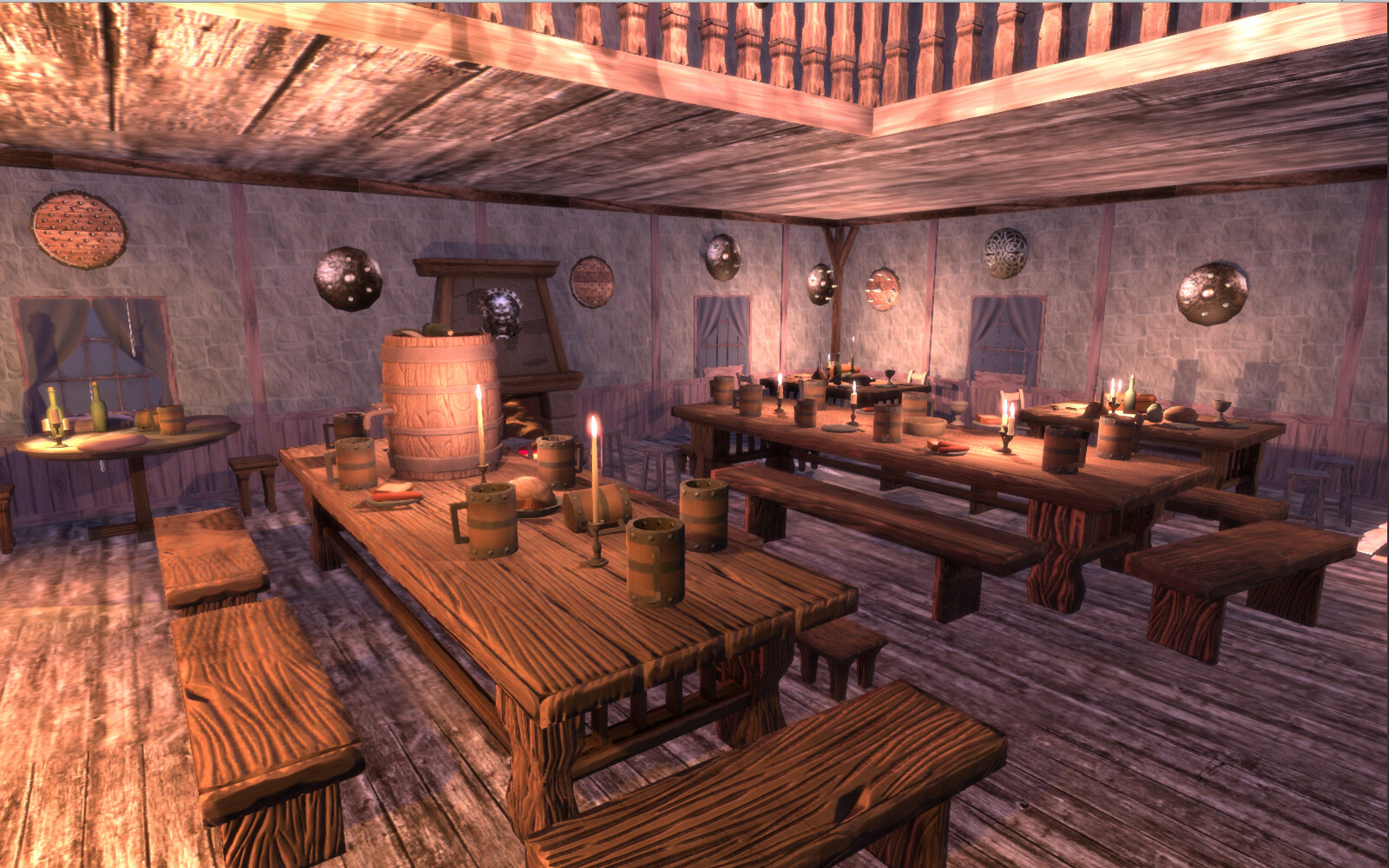 ArtStation - Tavern - dining hall
