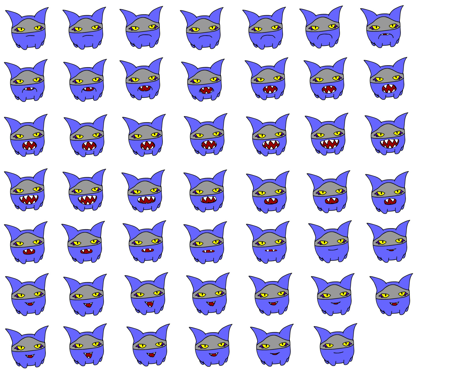 Nisha Sall - Unslyths of The Dead - Sprite Sheets