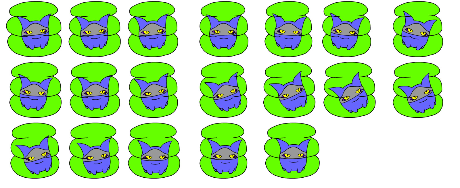 Nisha Sall - Unslyths of The Dead - Sprite Sheets