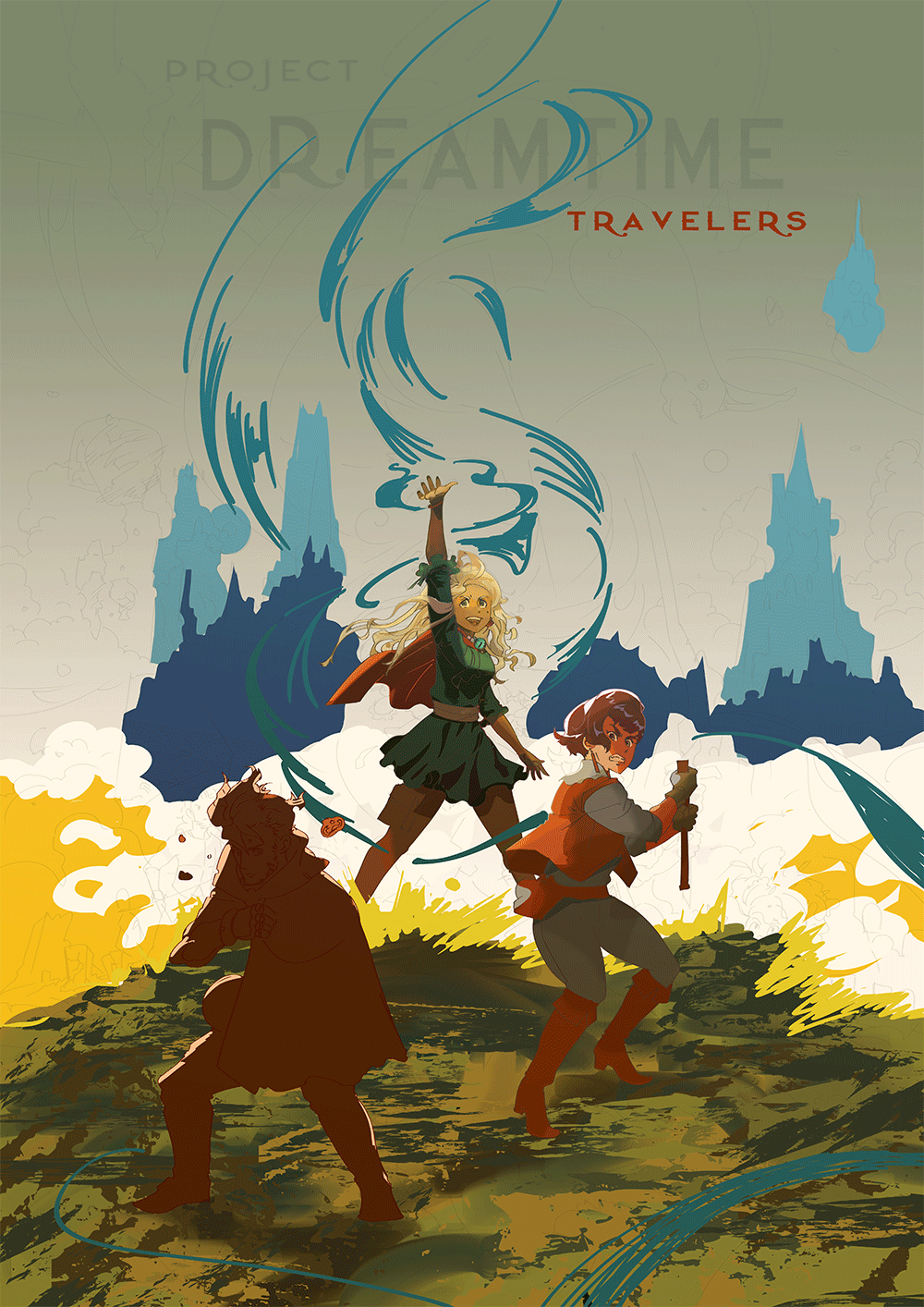 Nayth Okutri - Dreamtime Travellers Heroes Illustration