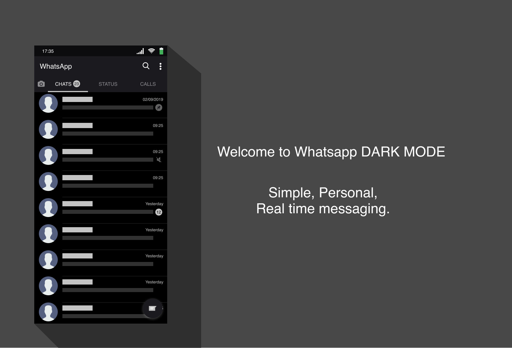 ArtStation - Whatsapp Dark Mode