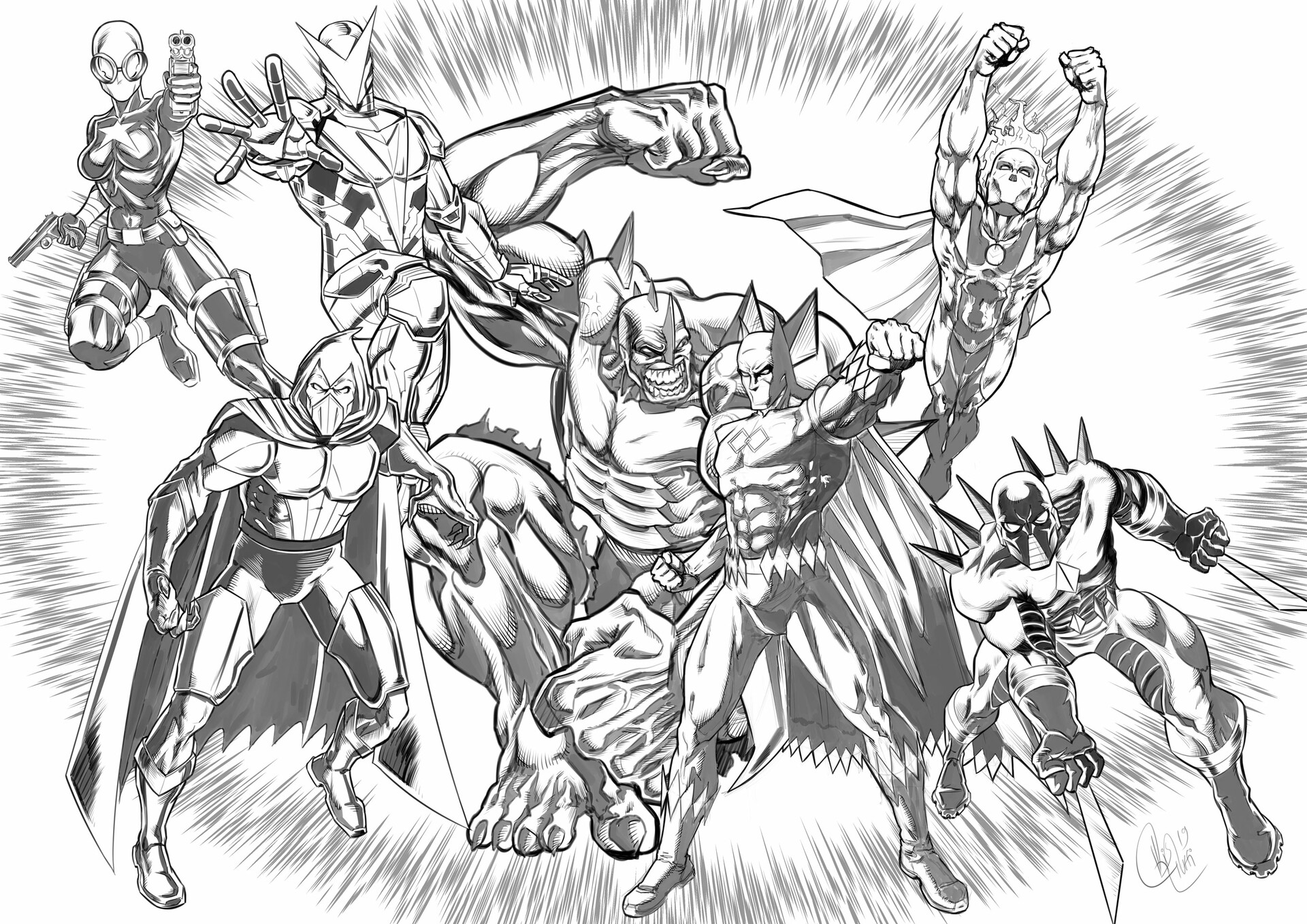 ArtStation - Digital pencil Heroes