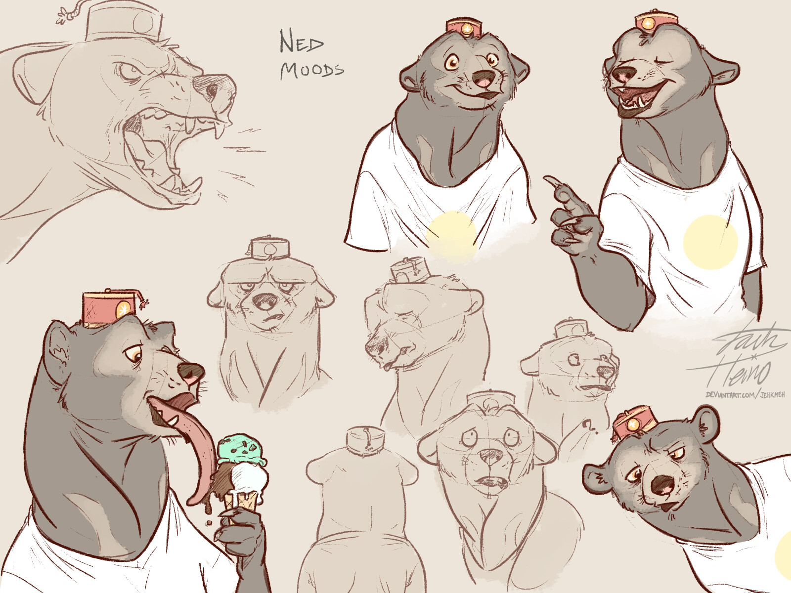 how to draw ned bear