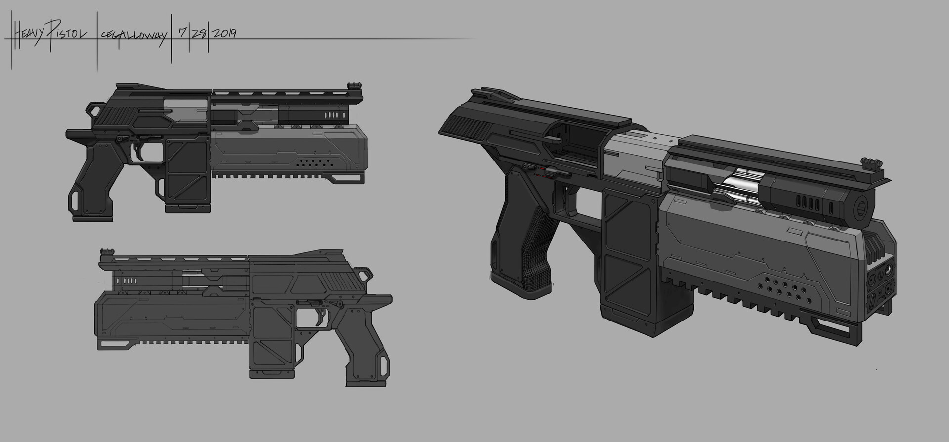 ArtStation - Heavy Character Pistol