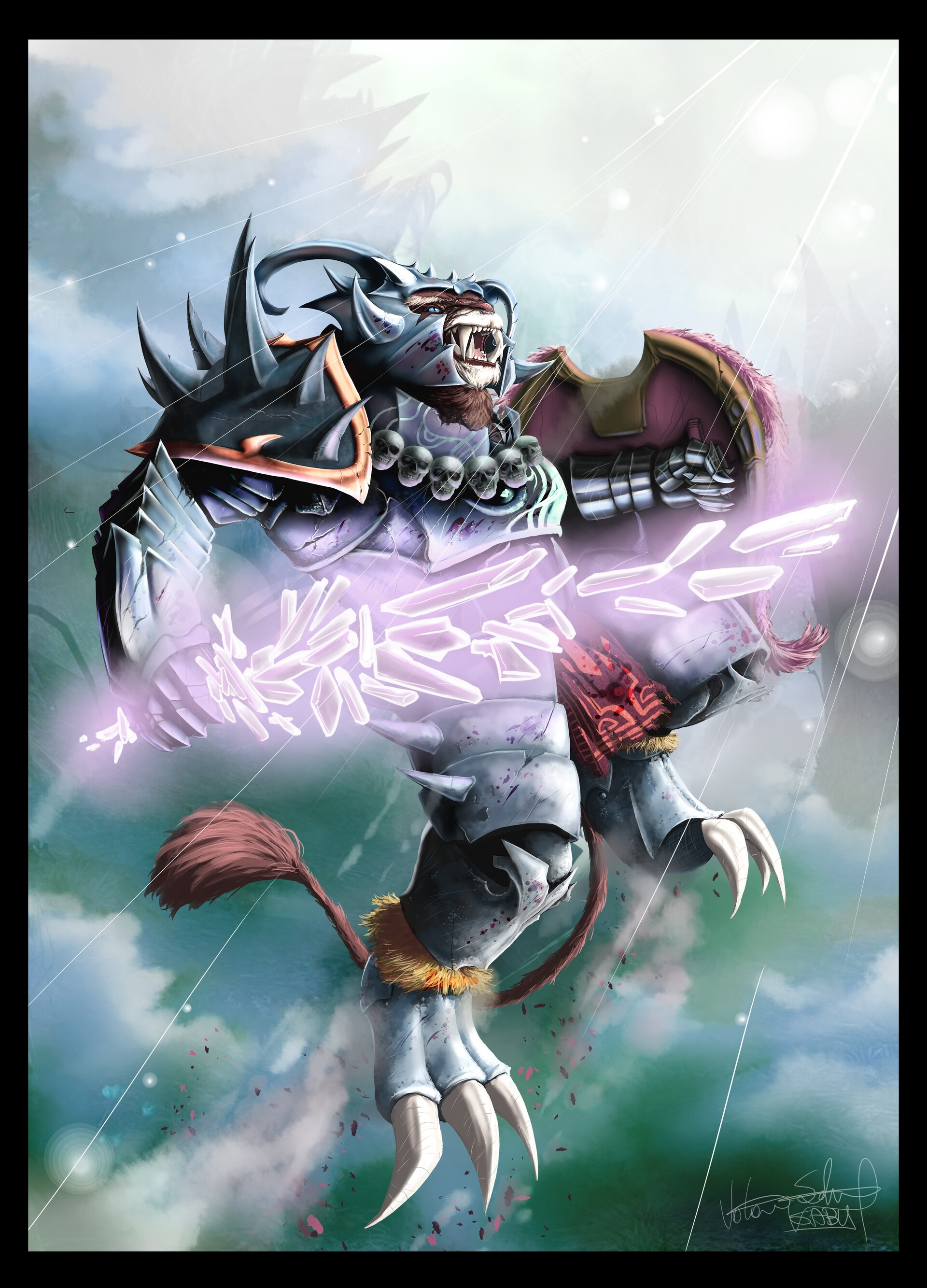 ArtStation - Charr jumping (GW2 fanart)