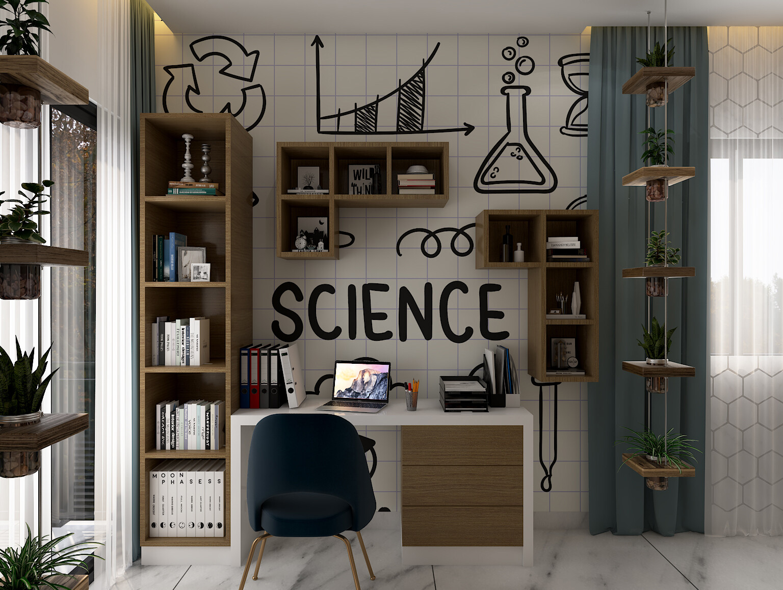 ArtStation - Scientific Study Desk