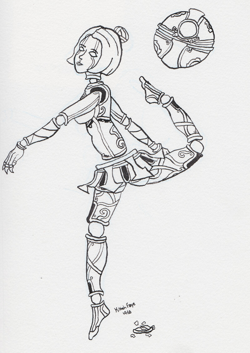 ArtStation - Inktober 2018 Day 14: Lady of Clockwork