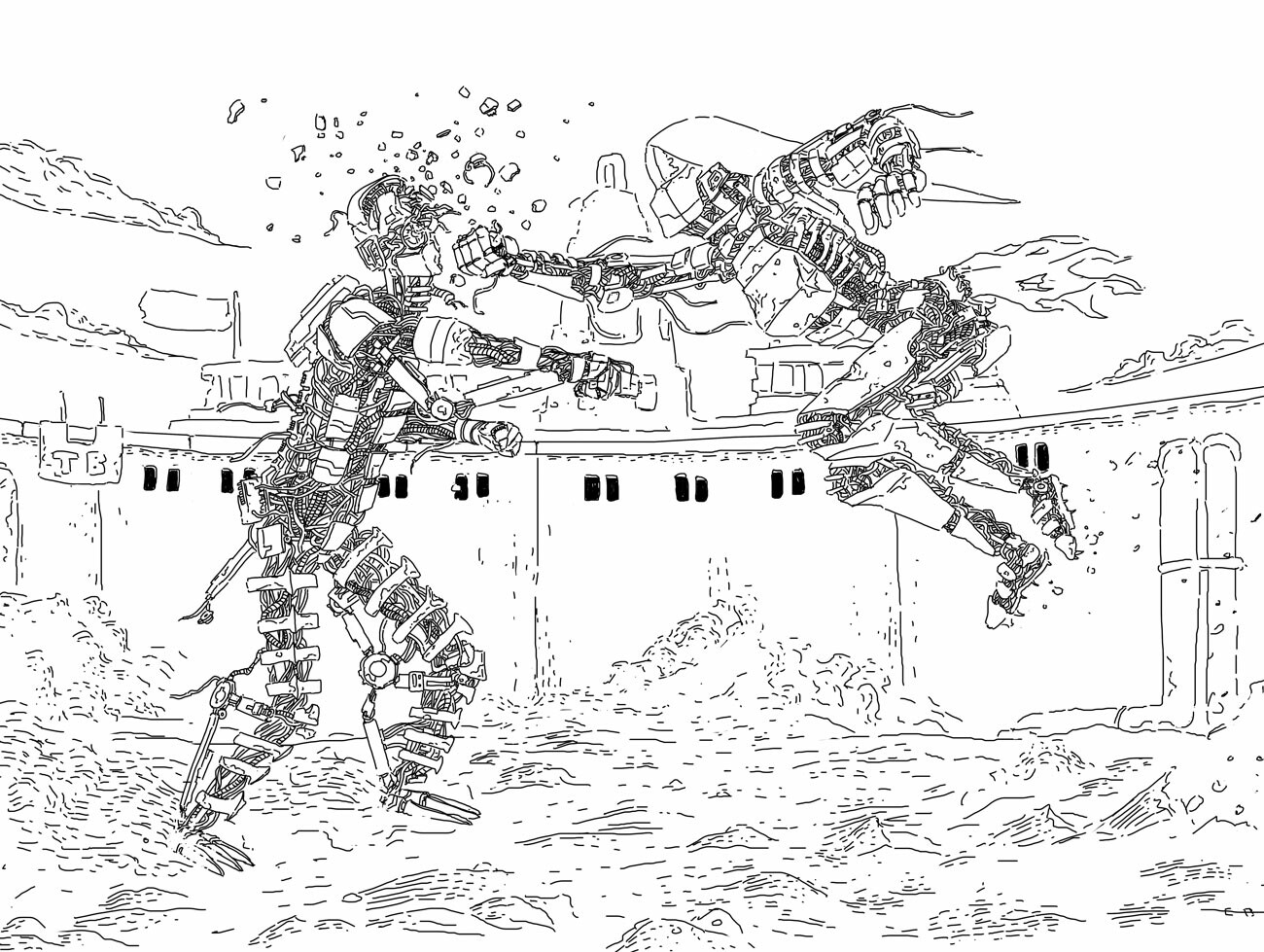 ArtStation - Mech fight