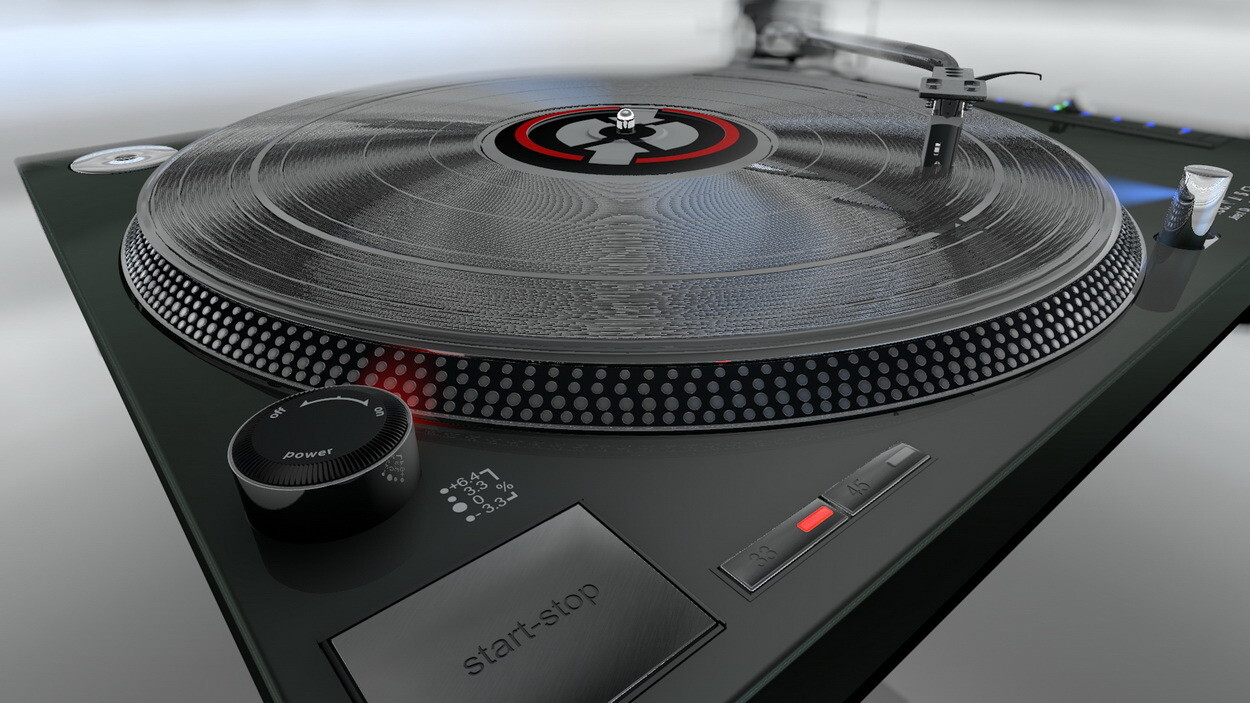 Xabier Izar - 3D | Realistic Turntable Technics SL1200MK5 in Cinema 4D