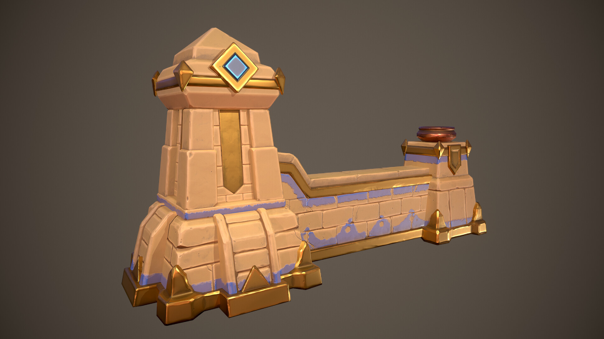 ArtStation - Stylized Egyptian Wall