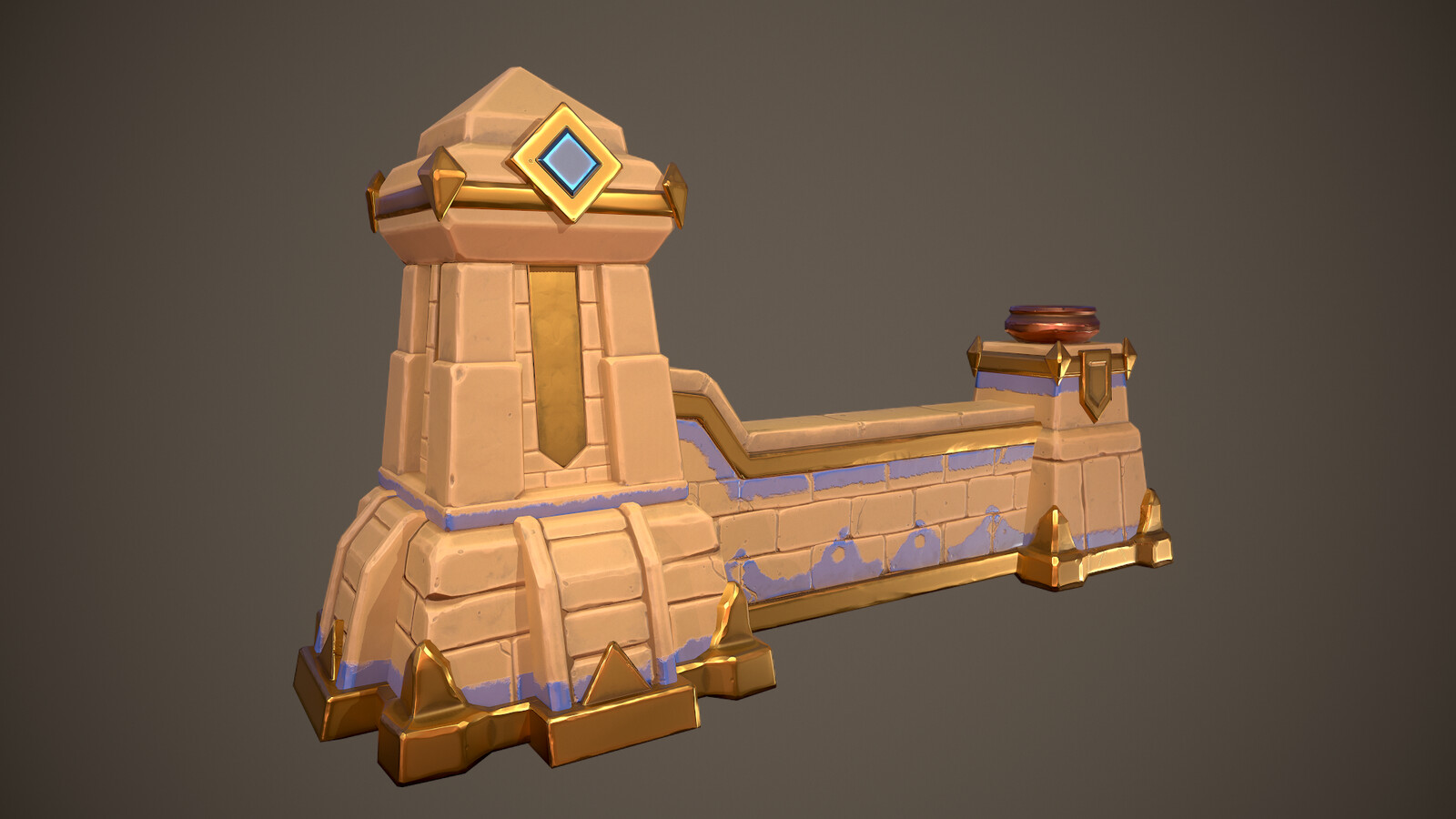 Isaac Pattison - Stylized Egyptian Wall