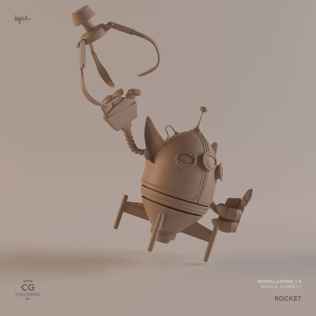 ArtStation - Alien Toy Rocket | Modeling Exercise