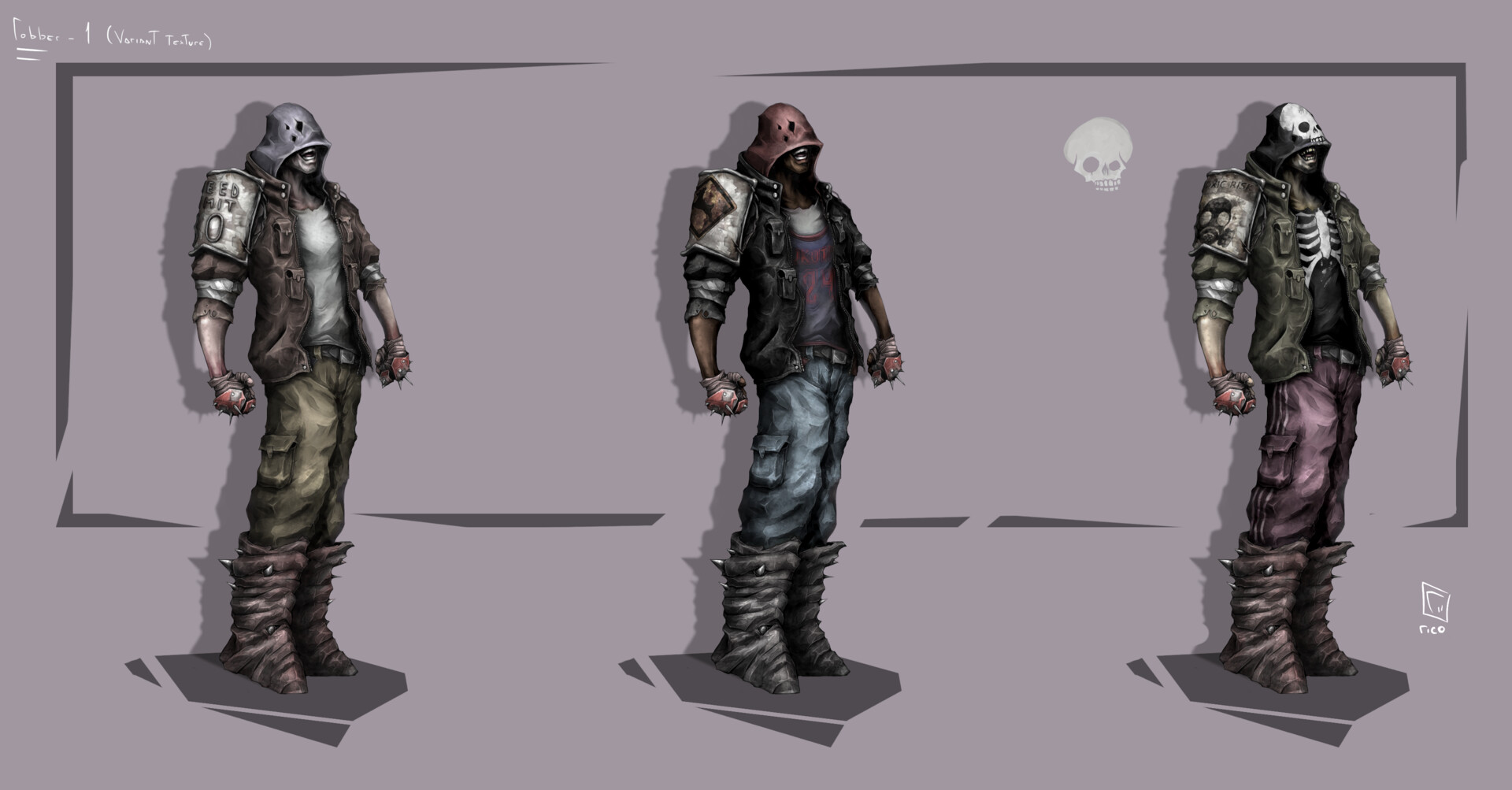 ArtStation - Robber 01 Variations Textures