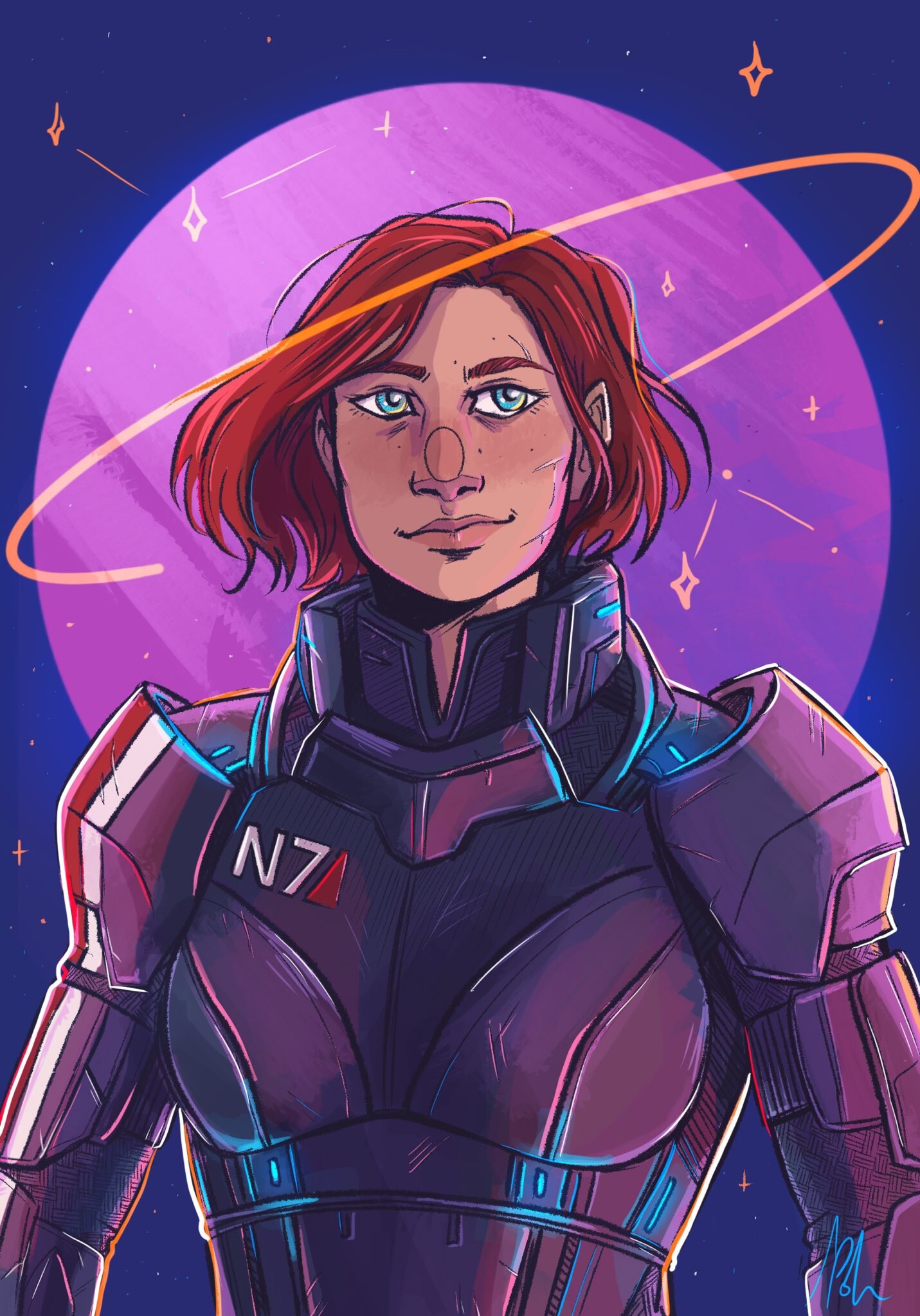 ArtStation - Commander Shepard