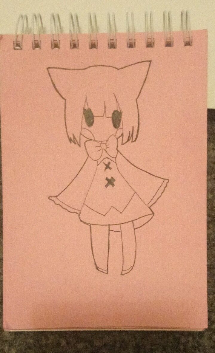 how to draw a girl cat