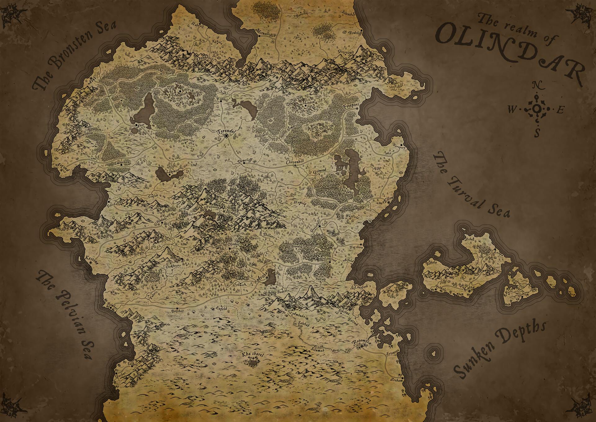 Sebastiaan de Groot - Olindar realm map