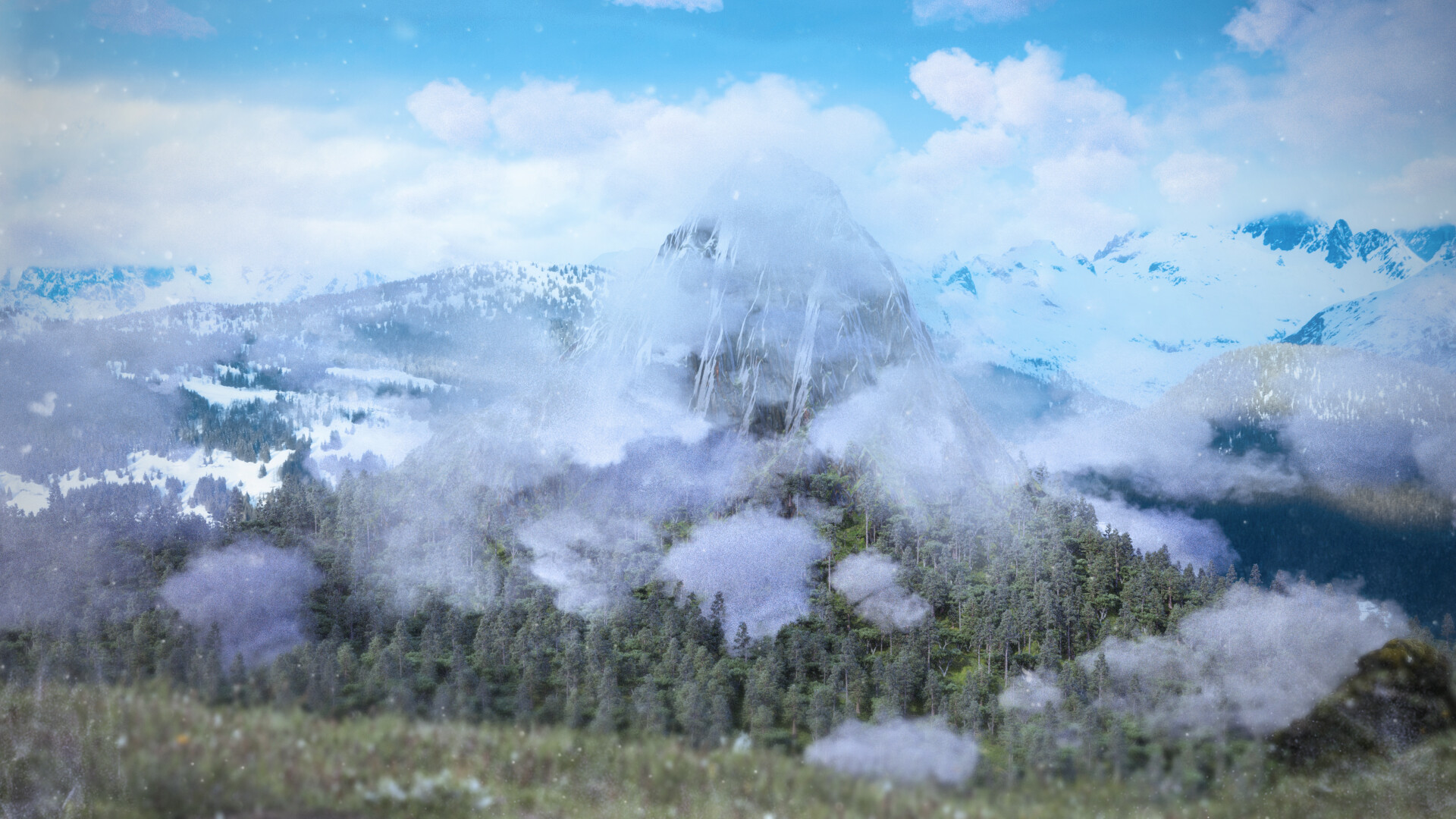 ArtStation - Distant mountain