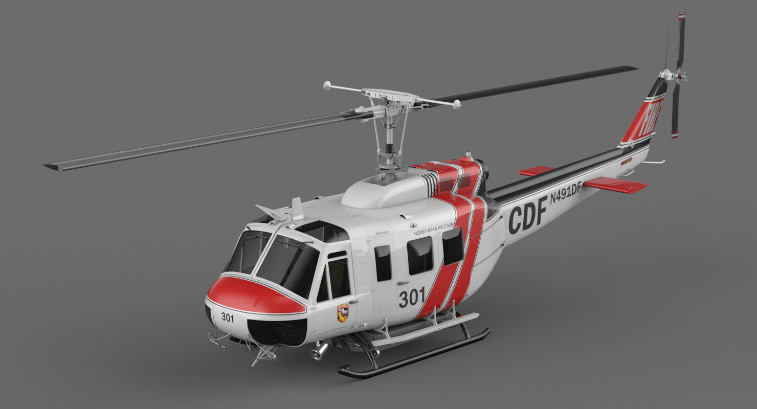 ArtStation - Bell UH-1H Super Huey