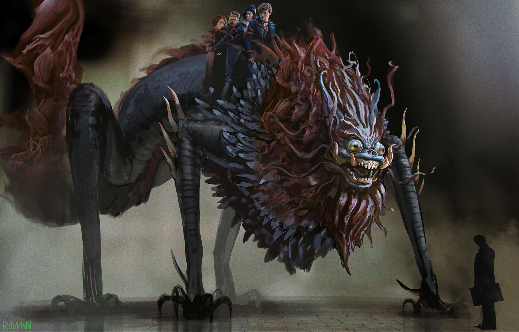 Sam Rowan - Fantastic Beast 2 : Crime of Grindelwald - Zouwu Concept art