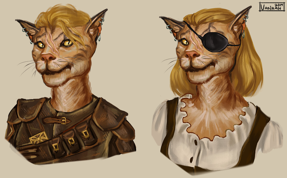 how to draw a khajiit step by step