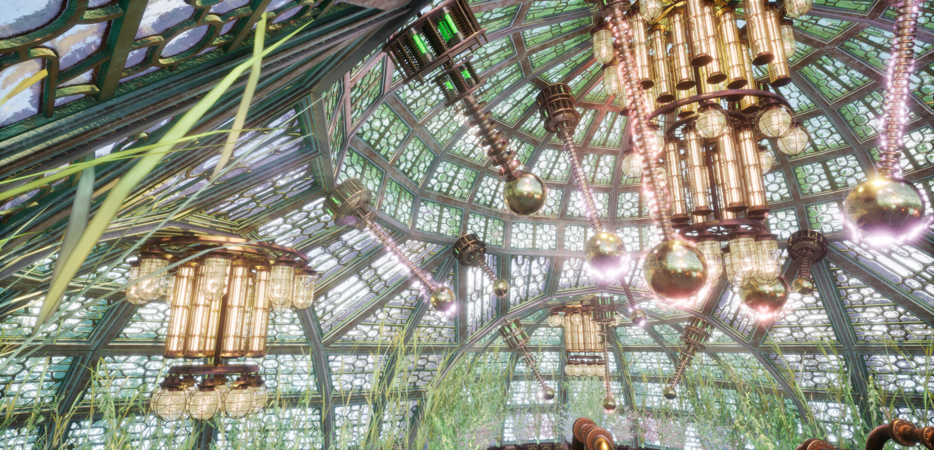 ArtStation - Steampunk Workshop - Ornate Glass Roof