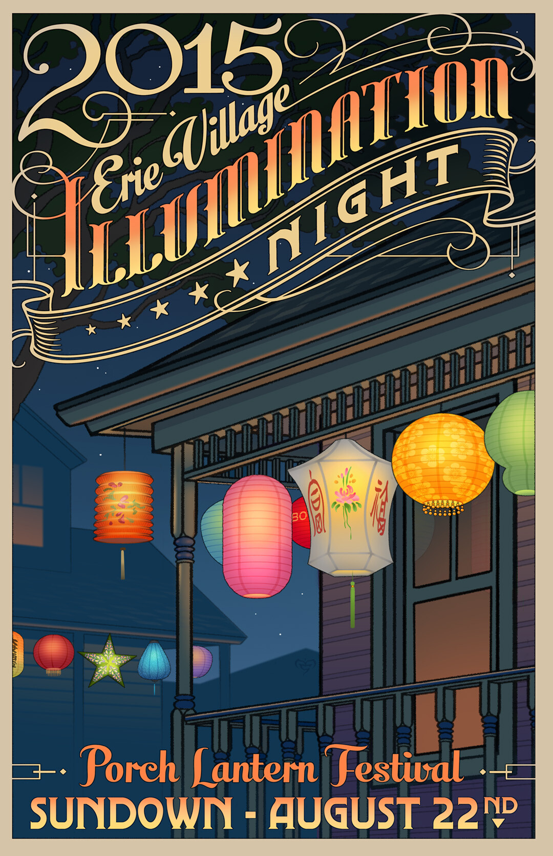 ArtStation - Porch Lantern Festival Posters