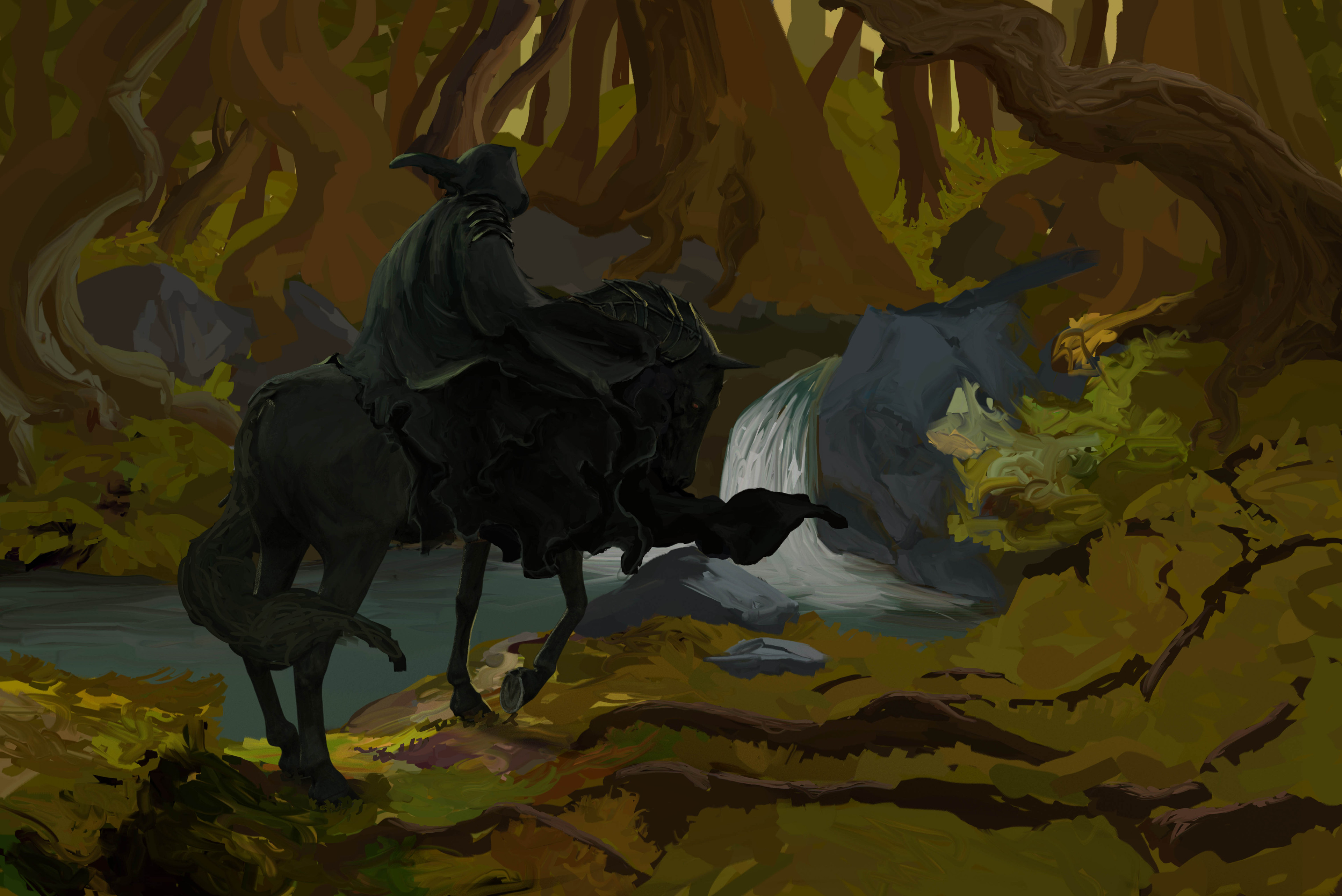 Black Rider Tolkien Painting