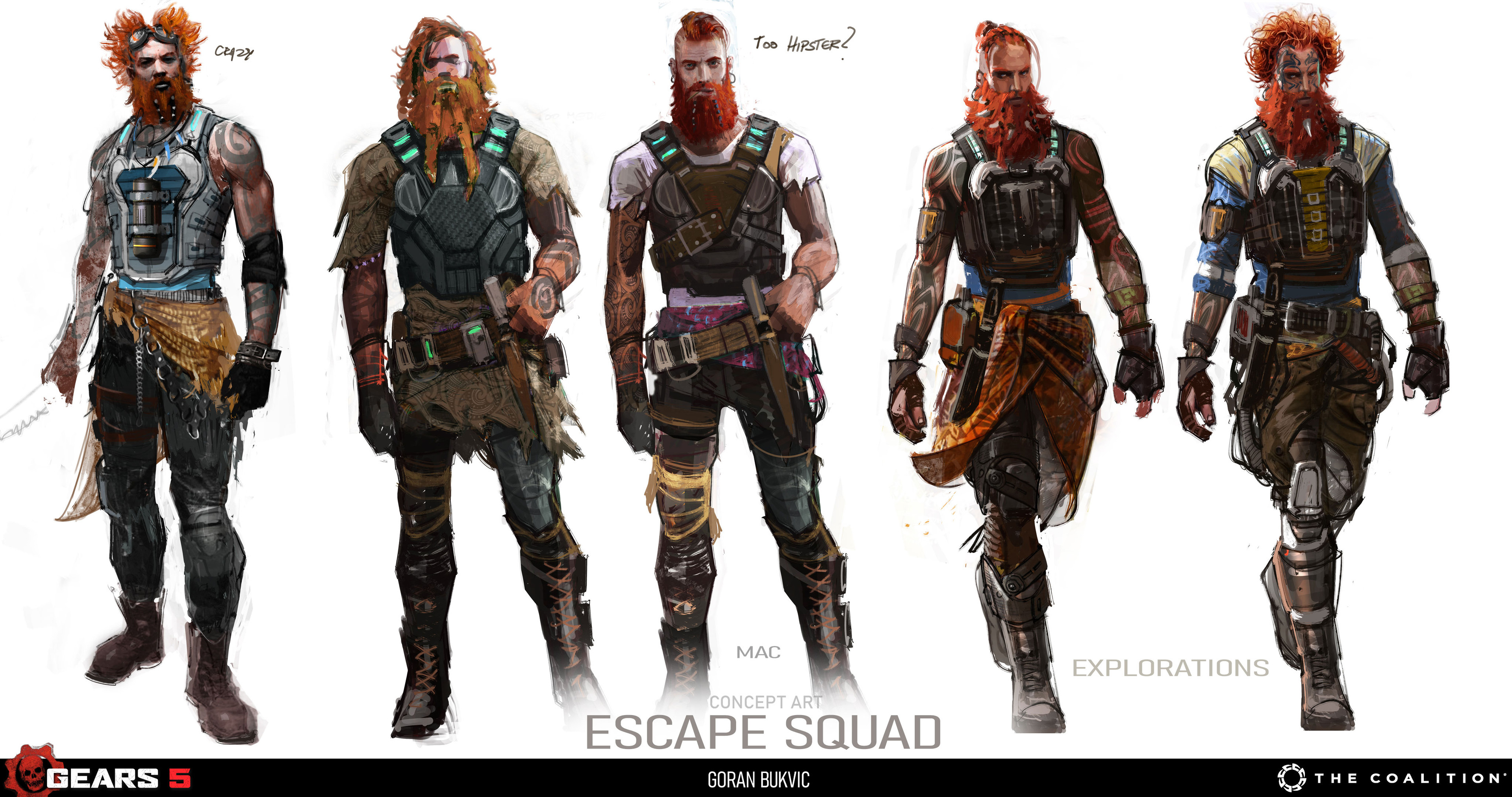 Goran Bukvic - GEARS 5 - ESCAPE SQUAD - CONCEPT ART