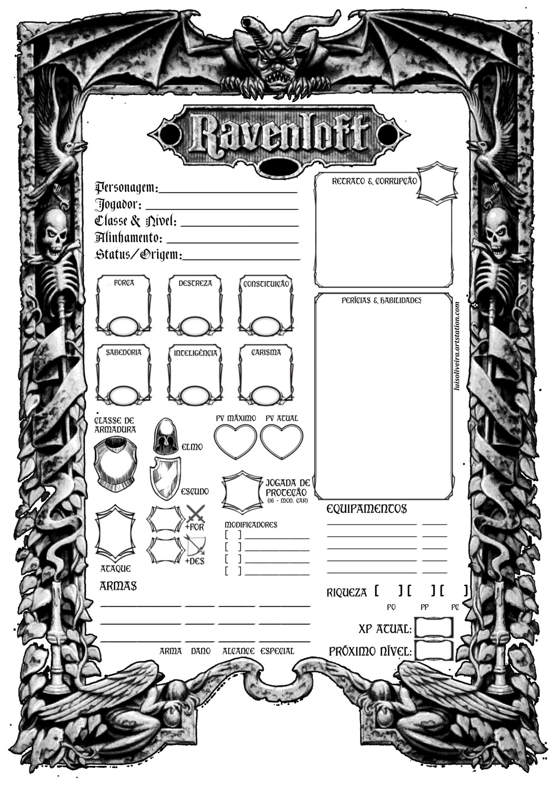 Luis Oliveira - Ravenloft Character Sheet