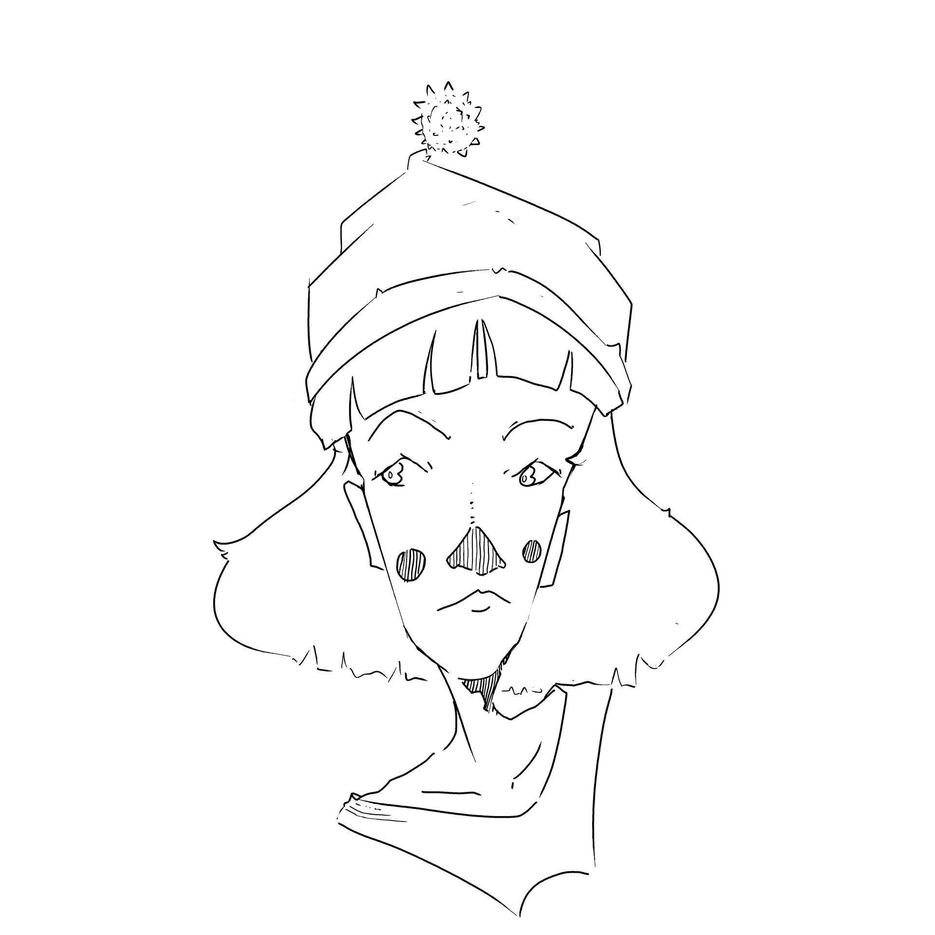 ArtStation - Line work portrait