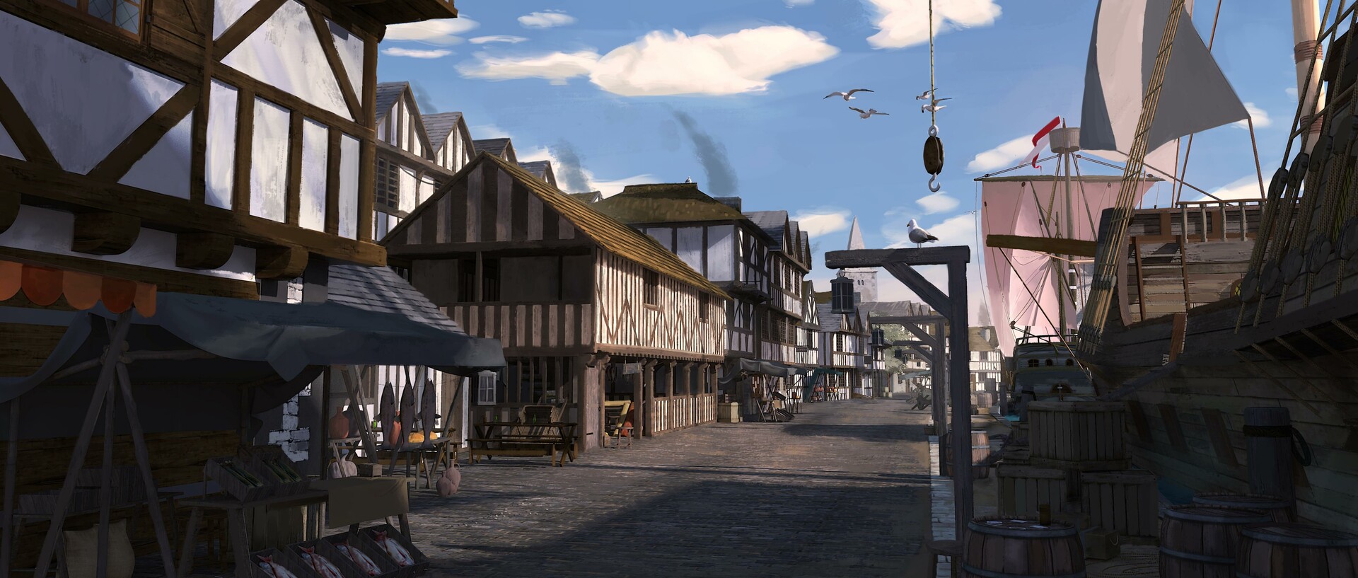 ArtStation - Medieval docks