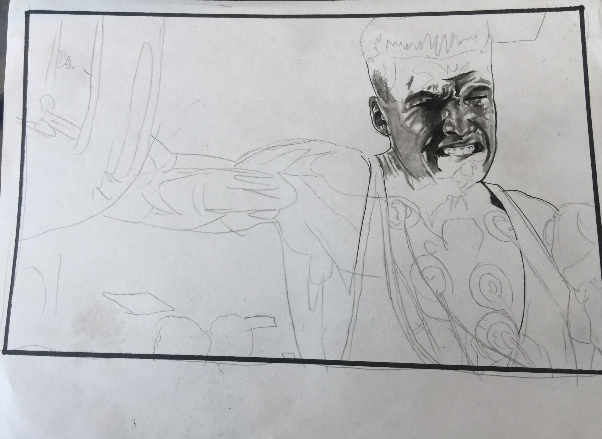 Michael Hardeman - Ivan Drago pencil Illustration